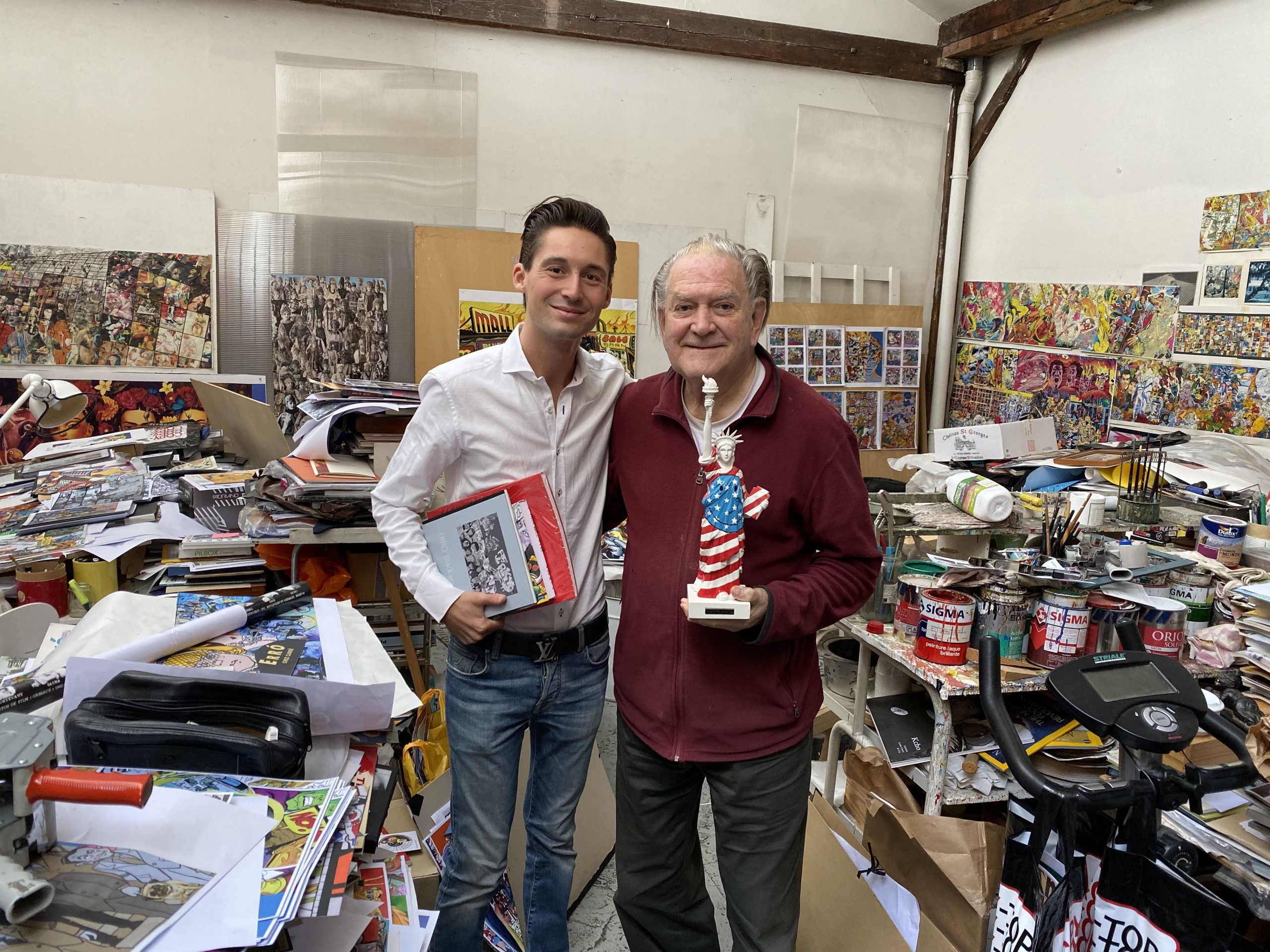 Exciting meeting with Erró in his studio in Paris